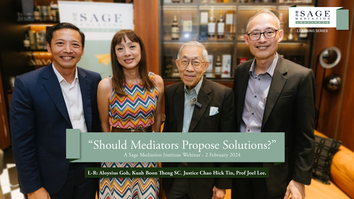 Should Mediators Propose Solutions? - SMILE | Sage Mediation Institute ...
